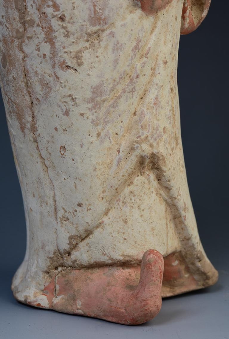 Tang Dynasty, Chinese Painted Pottery Fat Lady For Sale at 1stDibs ...