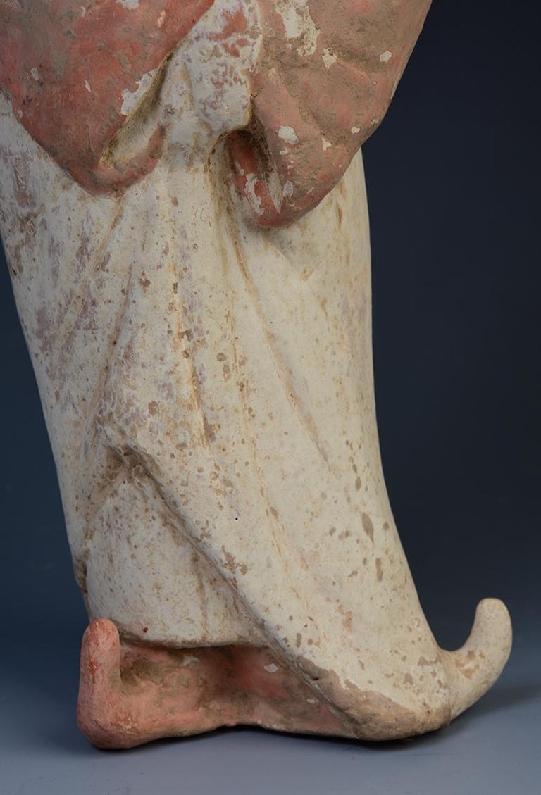 Tang Dynasty, Chinese Painted Pottery Fat Lady For Sale at 1stDibs ...