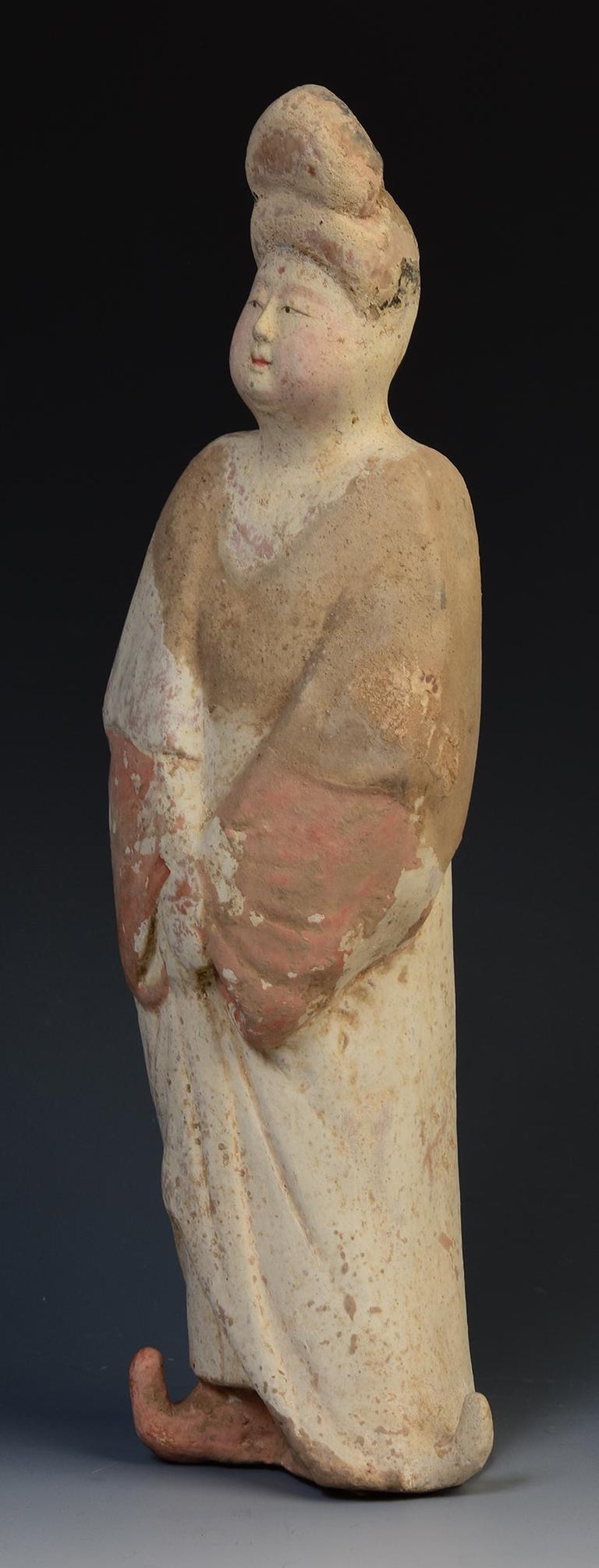 Tang Dynasty, Chinese Painted Pottery Fat Lady For Sale at 1stDibs ...