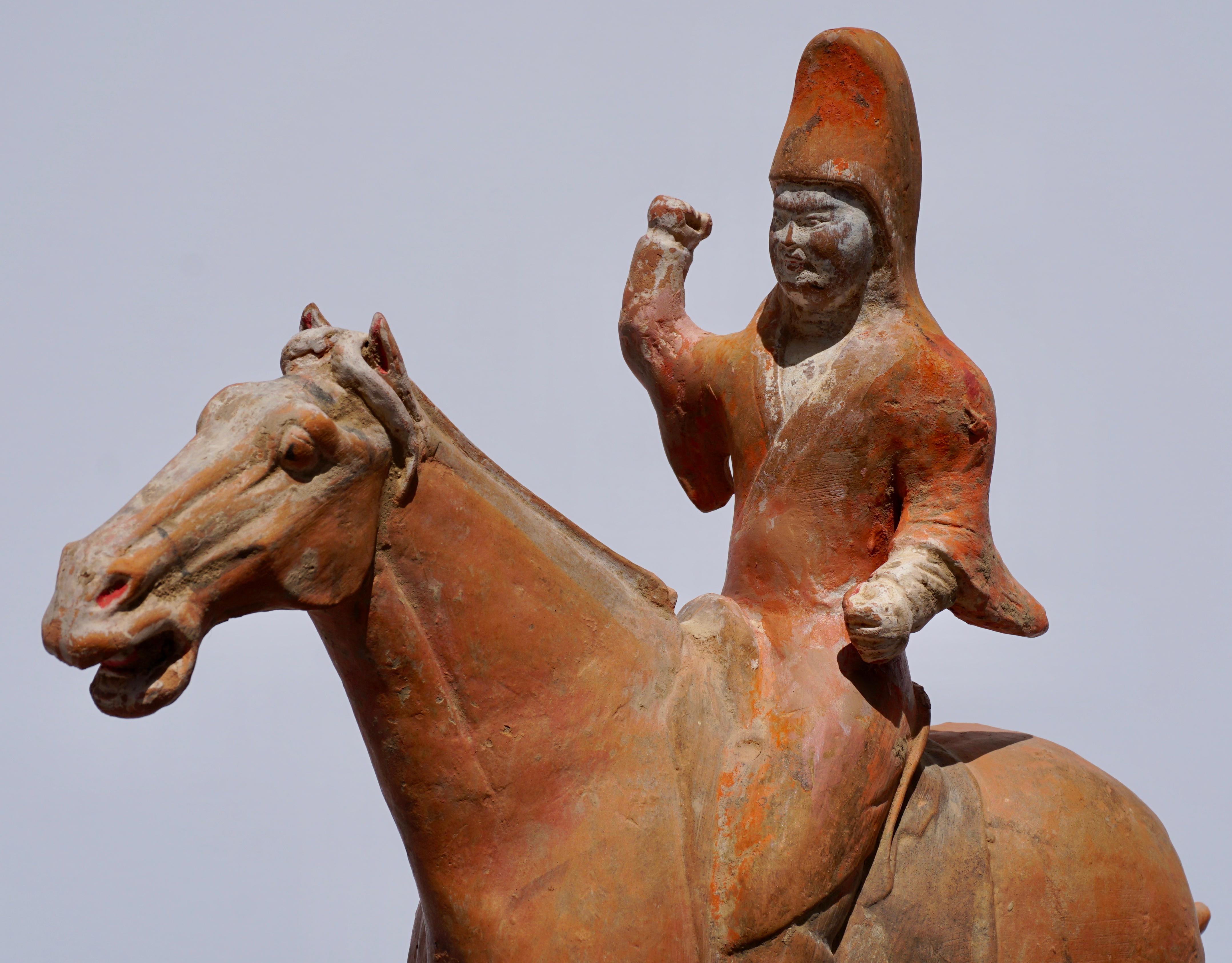 Tang Dynasty Horse and Polo Rider, '618 AD to 906 AD' at 1stDibs