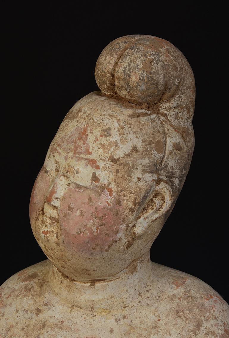 Tang Dynasty, Superb Antique Chinese Pottery Standing Court Man with ...