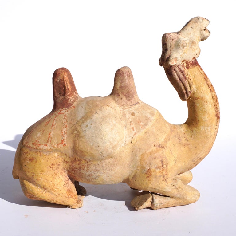 Tang Dynasty Whimsical Bactrian Camel Sculpture at 1stDibs