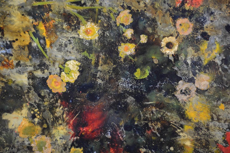 Tang Xuan Doan - Daisy Garden - Sunset - Lacquer painting by Tang Xuan ...