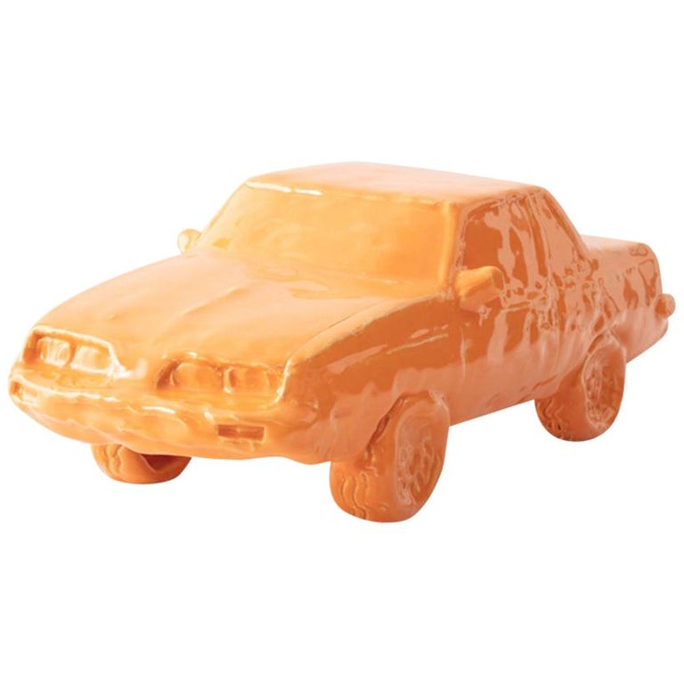 "Tangerine Sunbird" Glazed Ceramic Car Sculpture at 1stDibs