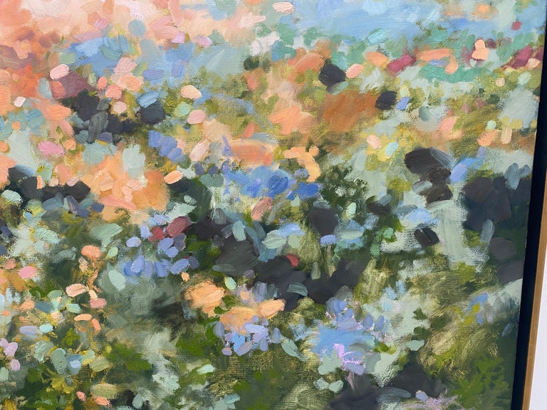Tania Dibbs - Morning Drizzle, contemporary floral landscape oil ...