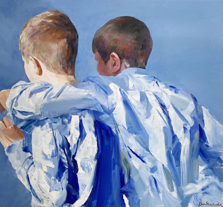Tania Kandracienka - Two - Contemporary European Art Figurative Oil on ...