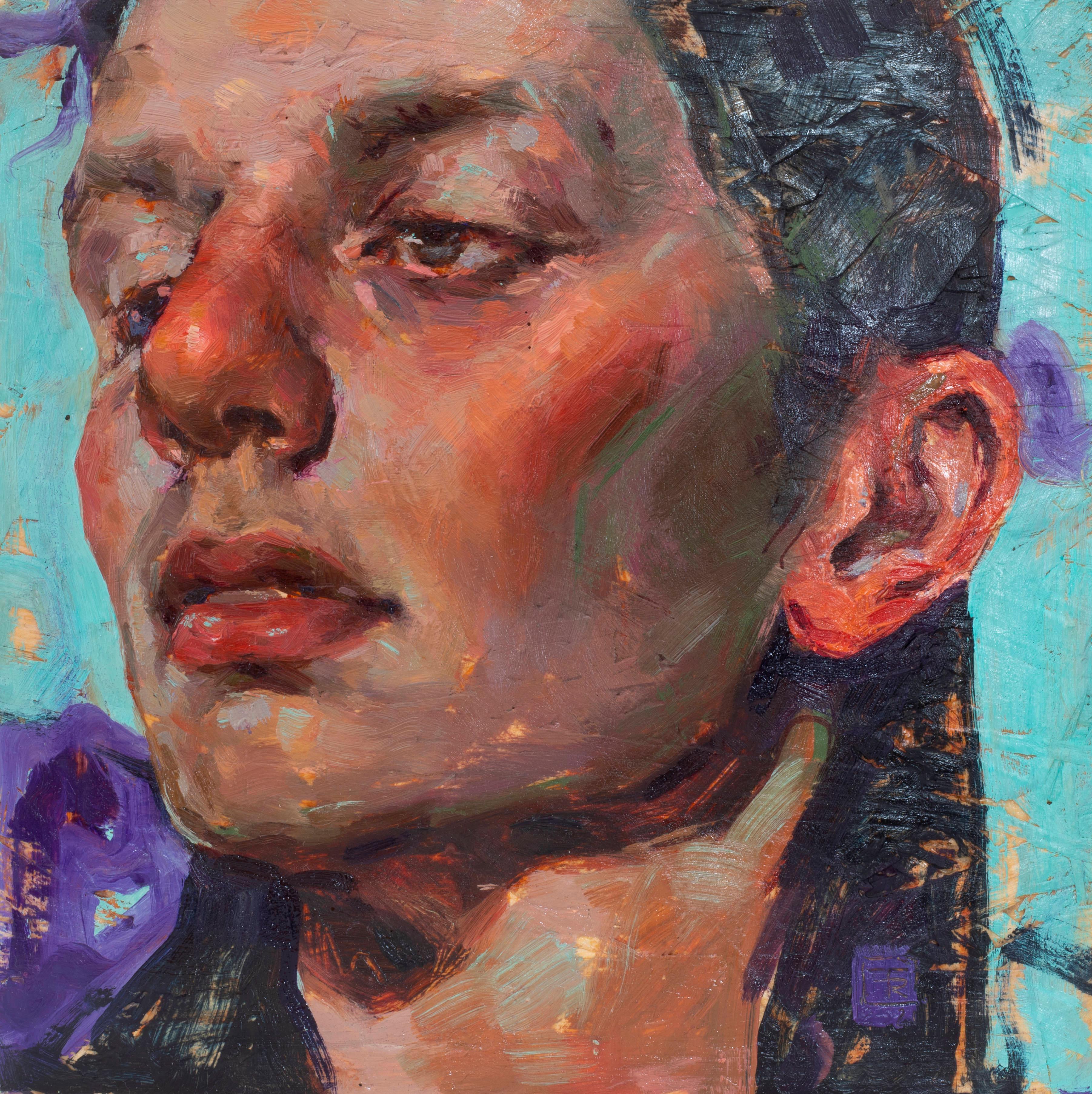 Tania Rivilis - Portrait Etude I- 21st Century Contemporary Portrait Painting of a Girl For Sale ...