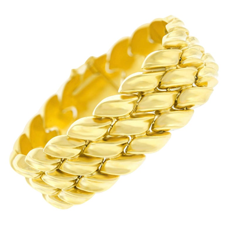 Tannler Gold Bracelet 18k c1960s Zurich Switzerland For Sale at 1stDibs ...