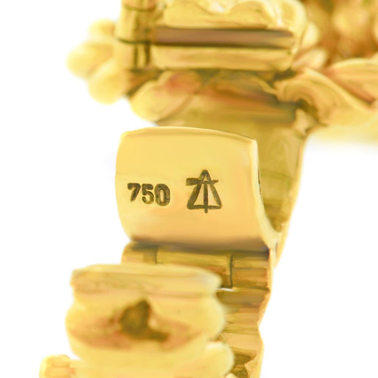 Tannler of Zurich Jade and Gold Sixties Bracelet For Sale at 1stDibs