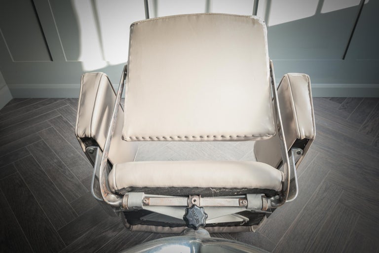 Tansad Model De Luxe V.26 Grey Leather Office Chair For Sale at 1stDibs