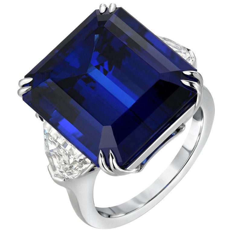 Tanzanite Ring Emerald Cut For Sale at 1stDibs