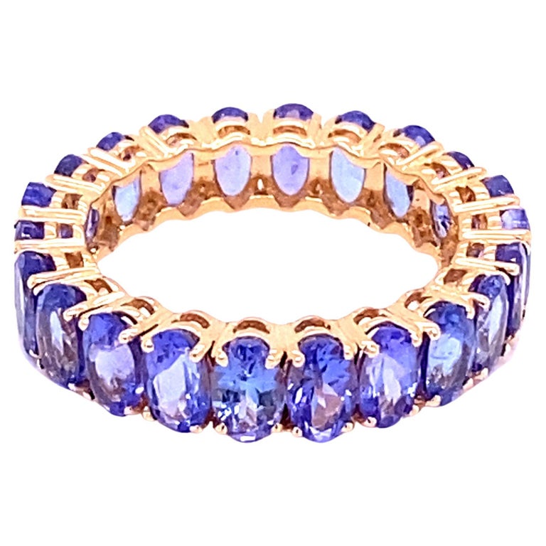 Tanzanite Oval Ring in 18K Yellow Gold at 1stDibs