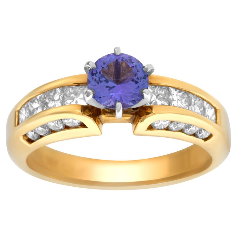 Tanzanite Ring with 0.75cts of Diamonds Accenting Top and Sides of Band ...