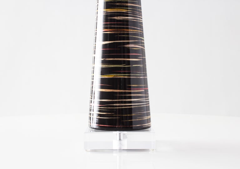 RENG, Paul, Tapered Column Lamp Broken Stripe Design in Earth Tones at ...