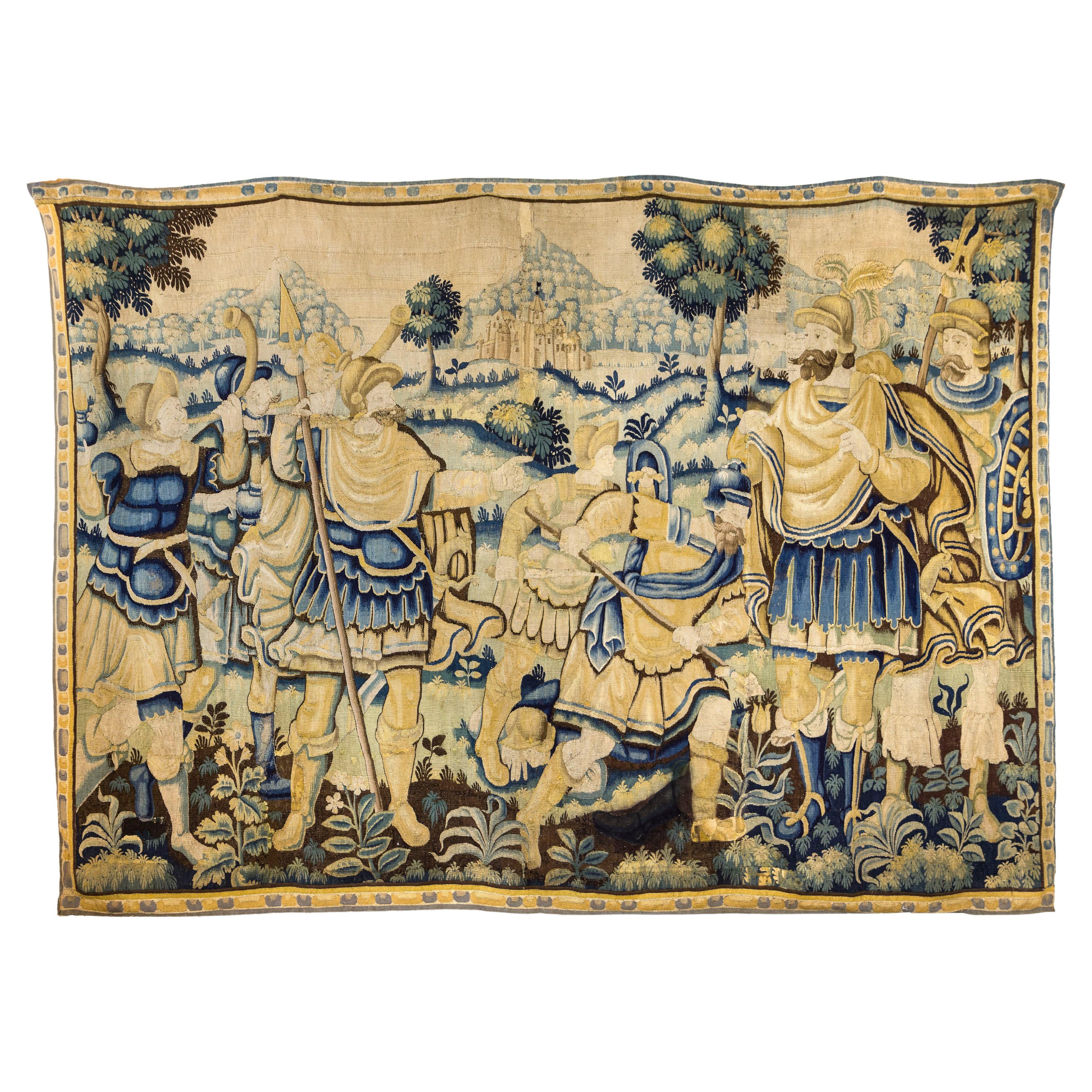 16th Century Spanish Ophrey with Metallic Thread, Red Velvet and Saint ...