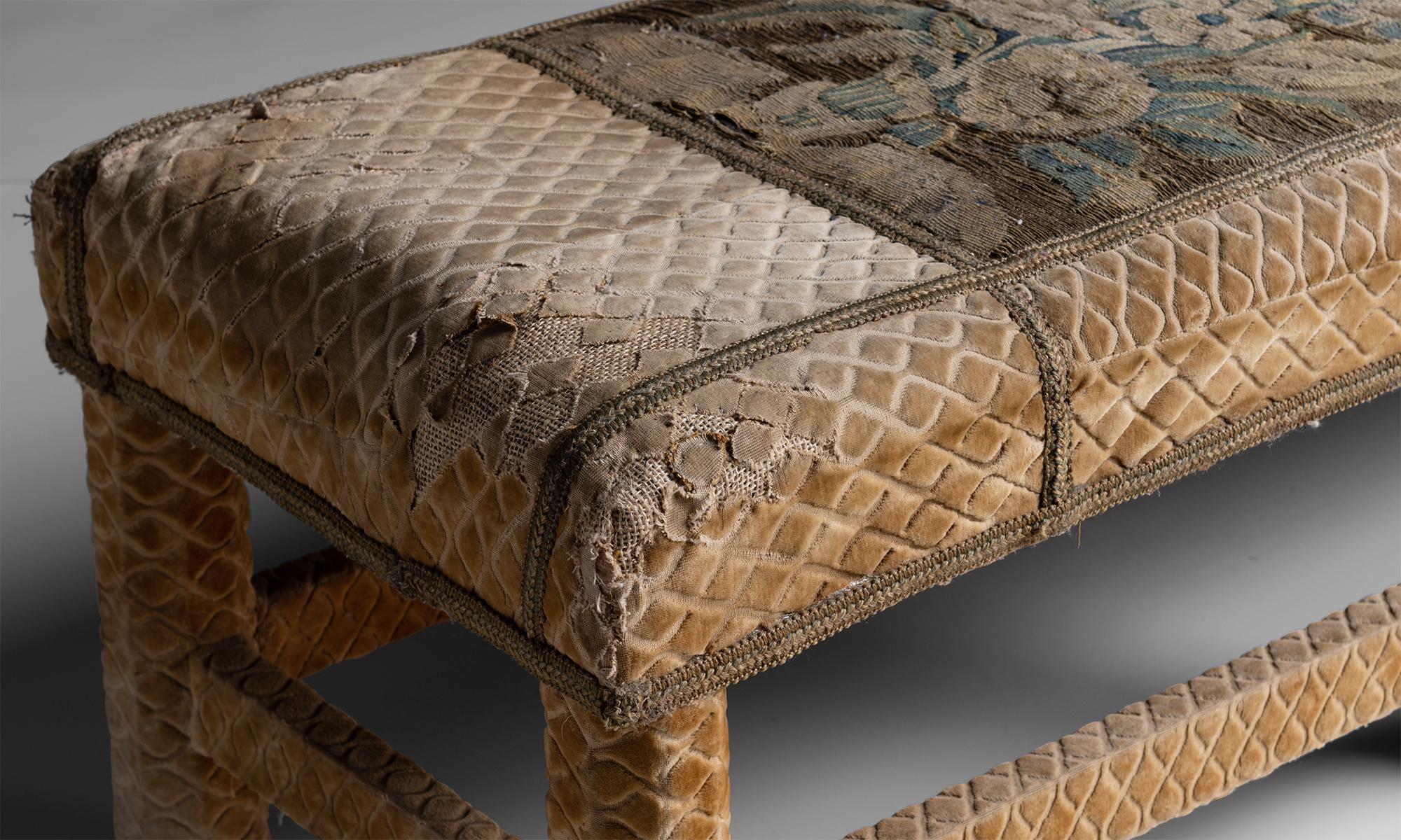 Tapestry Bench, England circa 1880 For Sale at 1stDibs