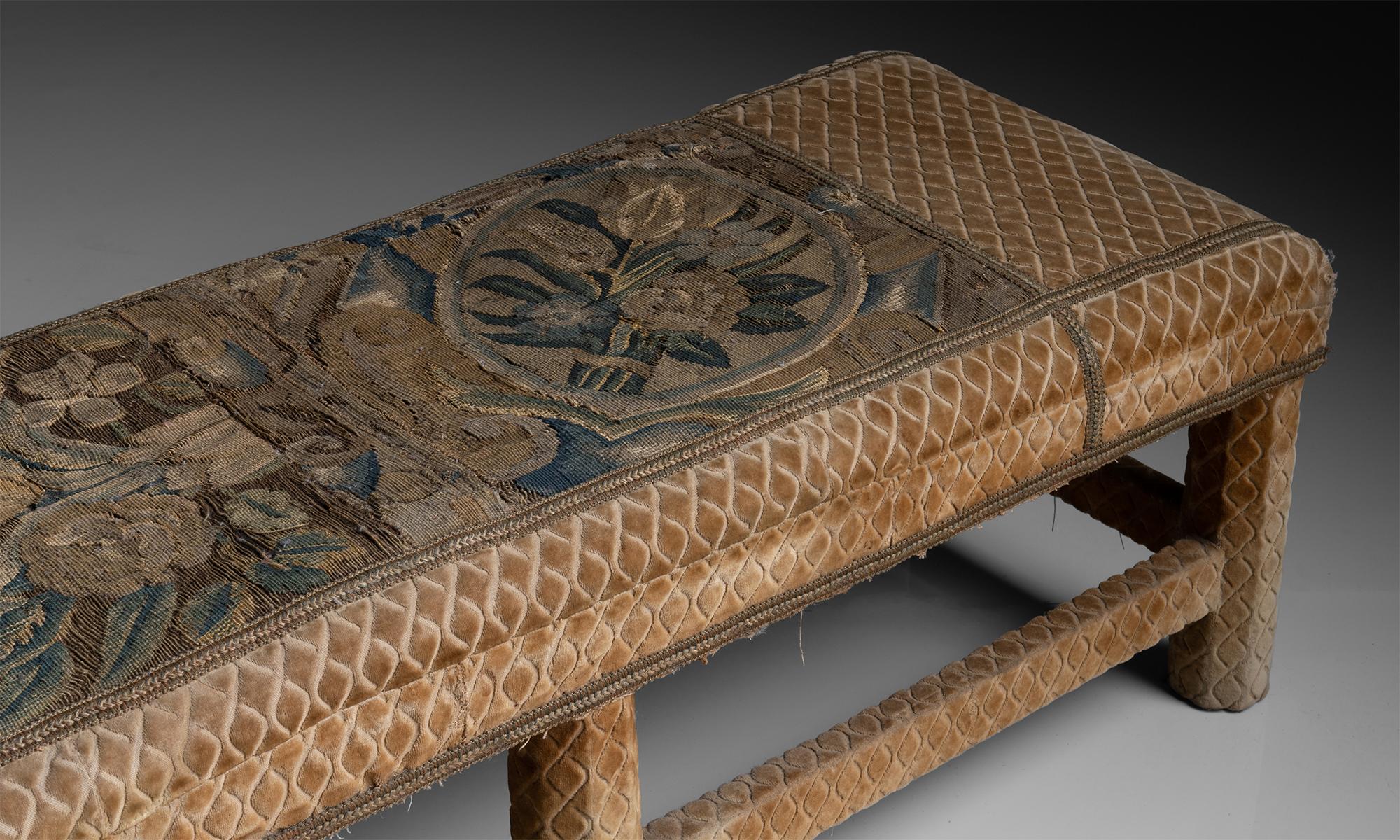 Tapestry Bench, England circa 1880 For Sale at 1stDibs