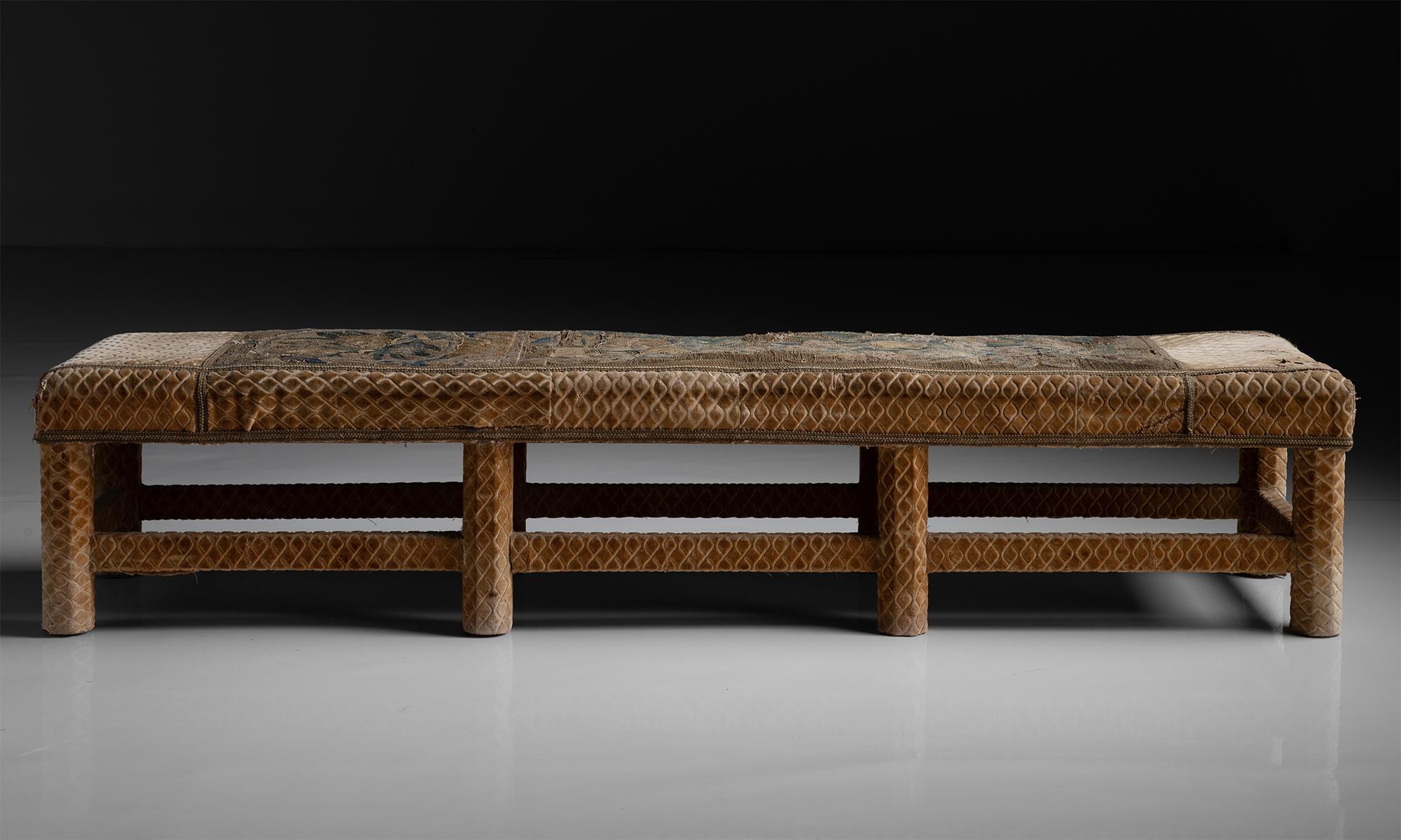 Tapestry Bench, England circa 1880 For Sale at 1stDibs