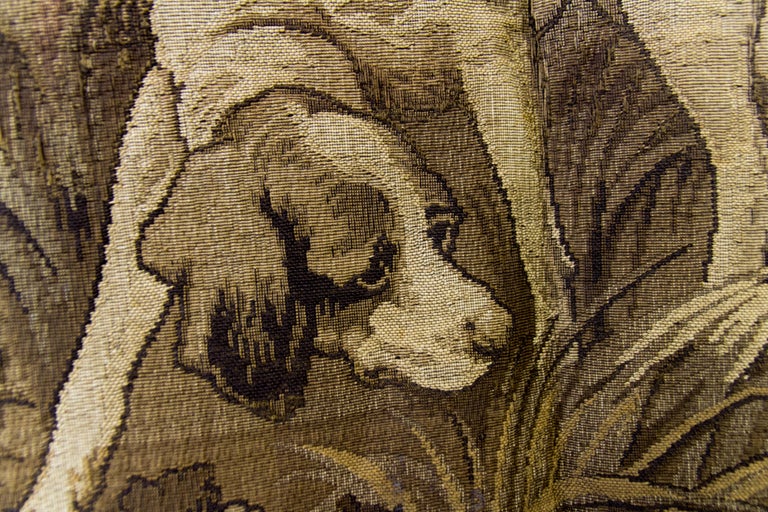 Tapestry Featuring a Hunting Dog Scene at 1stDibs