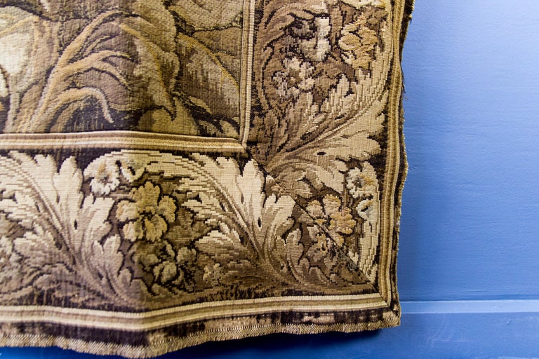 Tapestry Featuring a Hunting Dog Scene at 1stDibs