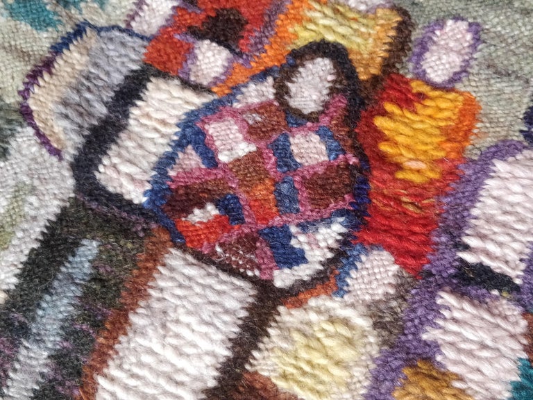 Tapestry of the Polish Artist Piotr Grabowski Hand Woven Gobelin, 1980s ...