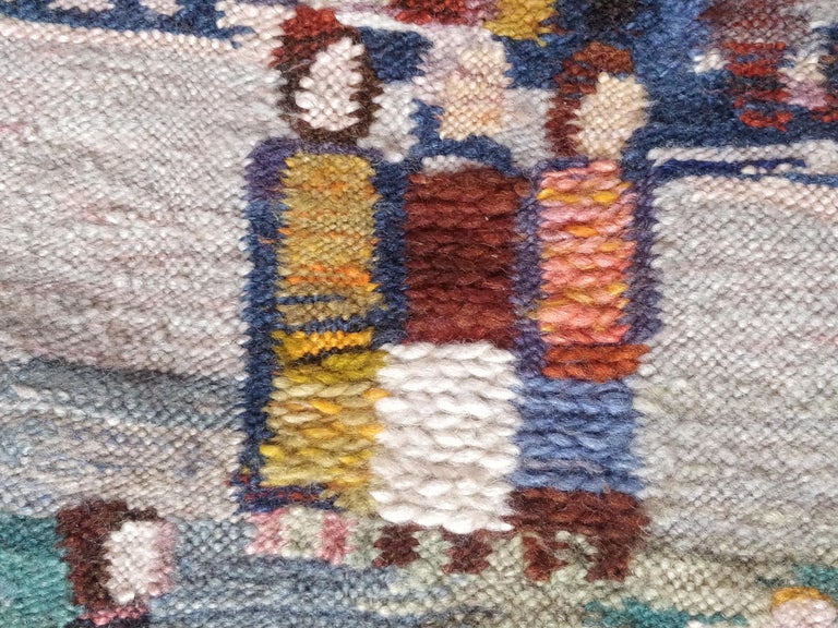 Tapestry of the Polish Artist Piotr Grabowski Hand Woven Gobelin, 1980s ...