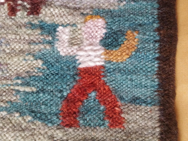 Tapestry of the Polish Artist Piotr Grabowski Hand Woven Gobelin, 1980s ...