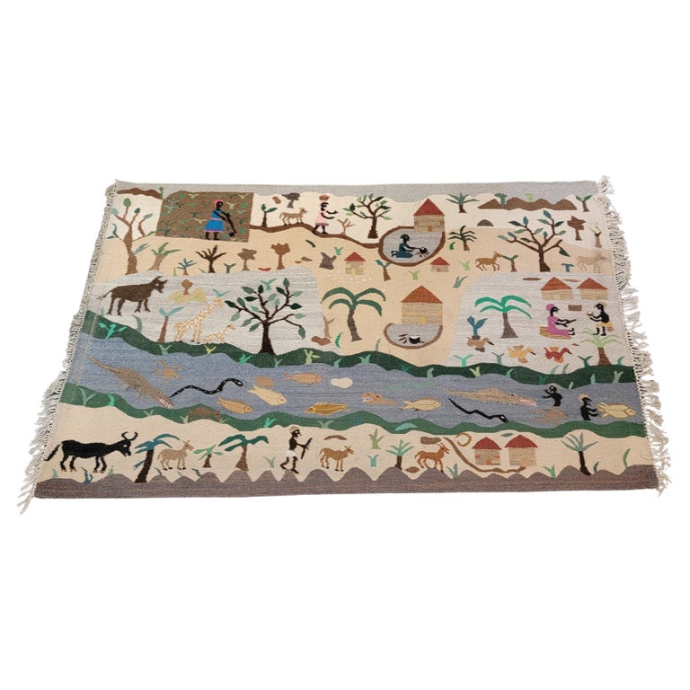 Tapestry / Rug South African Scenic Textile at 1stDibs