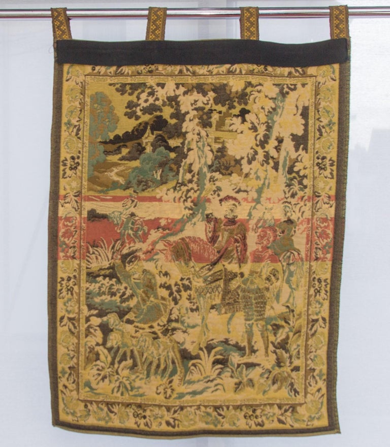 Tapestry Wall Hanging Decor Hunting Scene For Sale at 1stDibs ...
