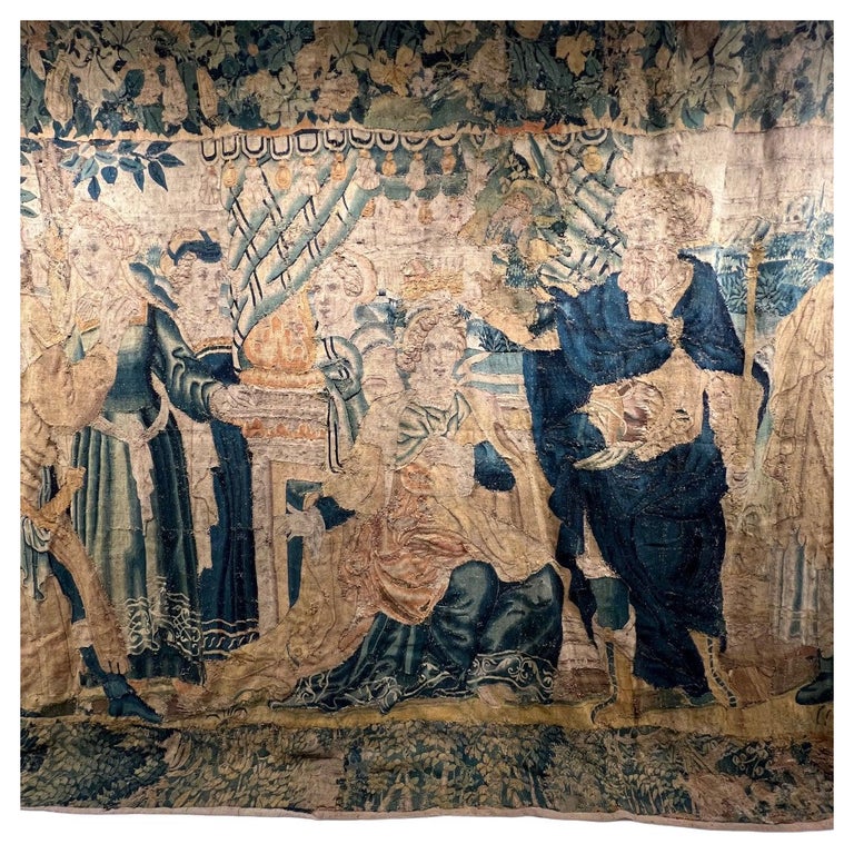 Tapestry with Coronation of the Queen, Brussels, 17th Century For Sale ...