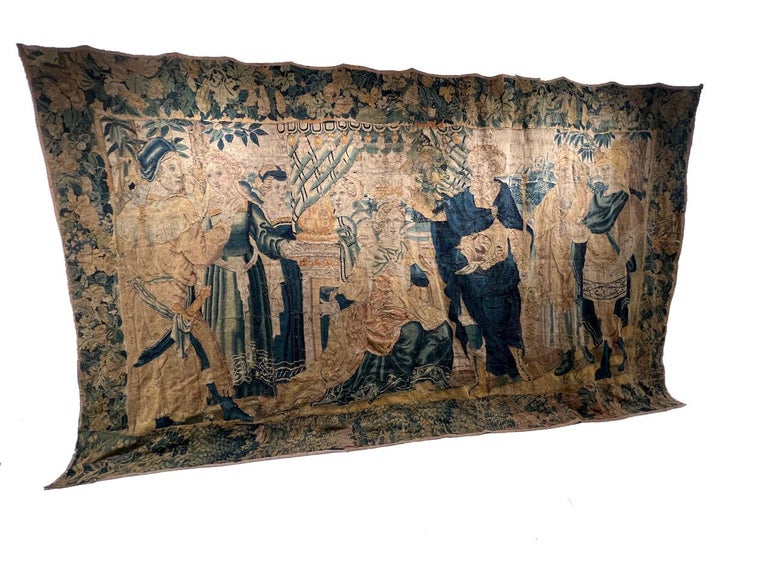 Tapestry with Coronation of the Queen, Brussels, 17th Century For Sale ...