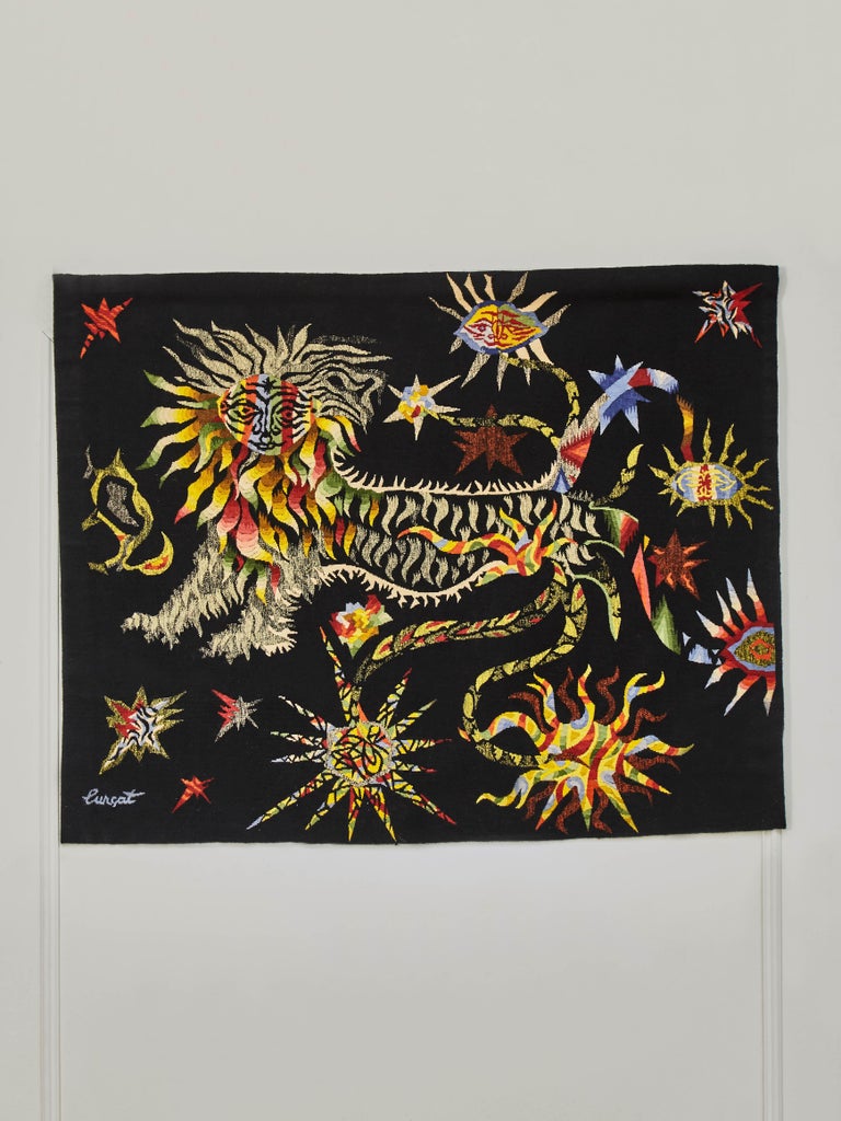 Tapestry Work "The Lion" by Jean Lurçat at 1stDibs | jean lurçat, lion ...