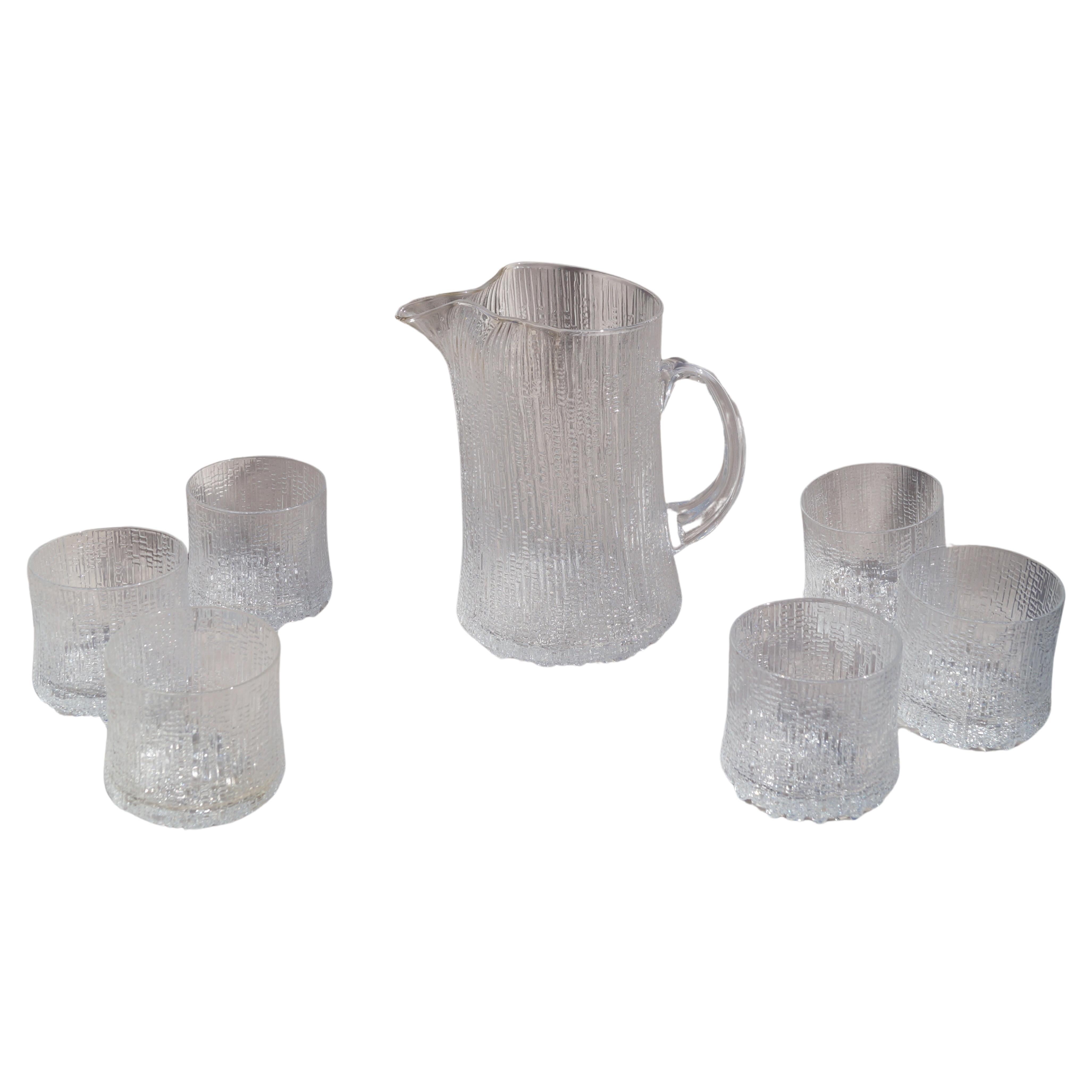 Tapio Wirkkala Ultima Thule Glass Pitcher On Rocks Old Fashioned ...