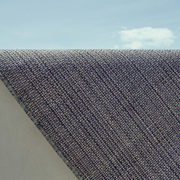 Blue, White Natural Fiber / Copper Handcrafted Area Rug 6'7"x9'10" by ...