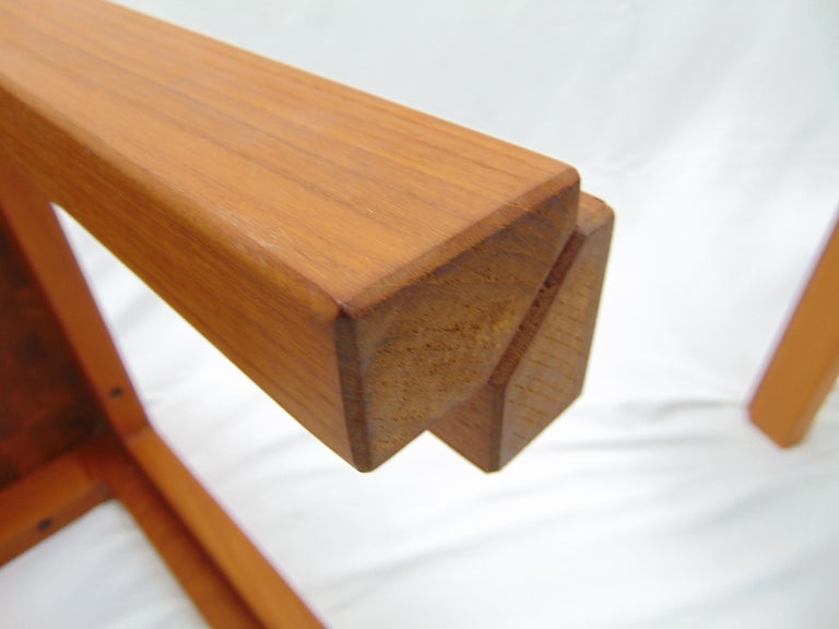 Tarm Stole Denmark Mid Century Teak Parquetry Wood Pair of Side Table ...