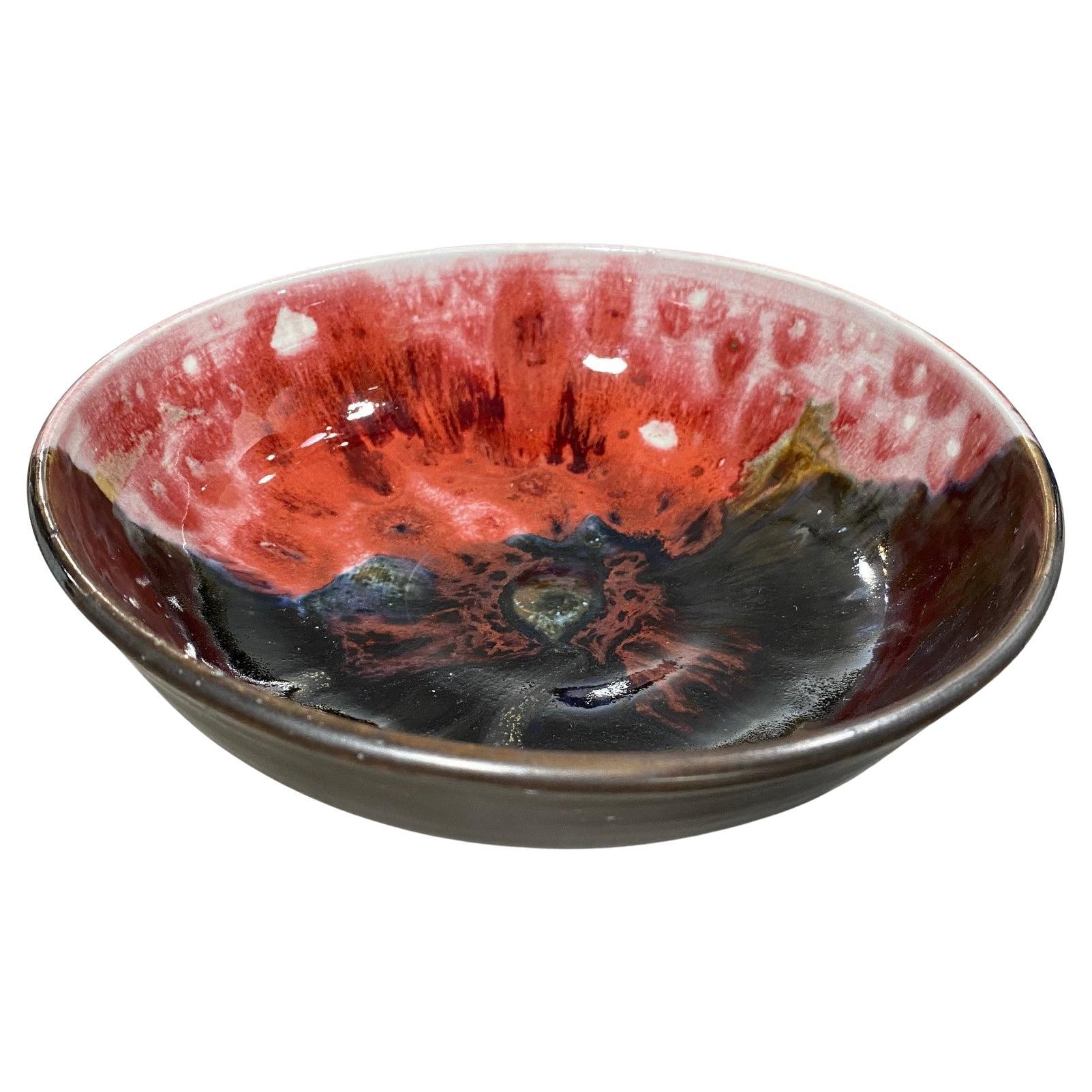 Peter Simpson Signed British UK Studio Pottery Bowl Organic Nature Form ...