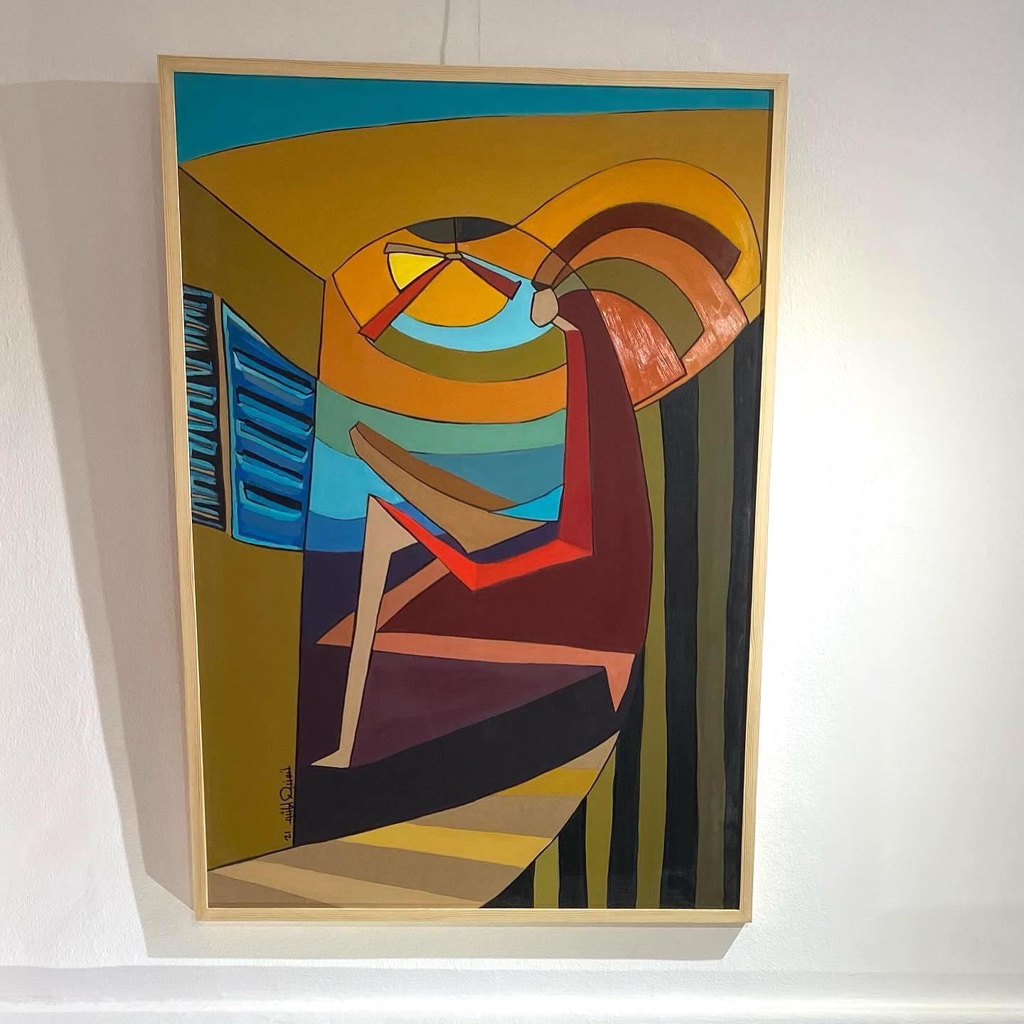 Tasneem El Meshad - "The Early Riser" Painting 39" x 28" inch by ...