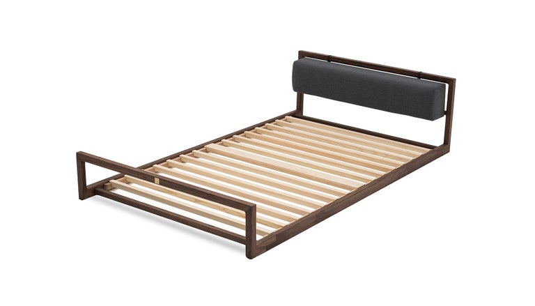 Tatami Walnut Bed Frame, Japandi Style For Sale at 1stDibs