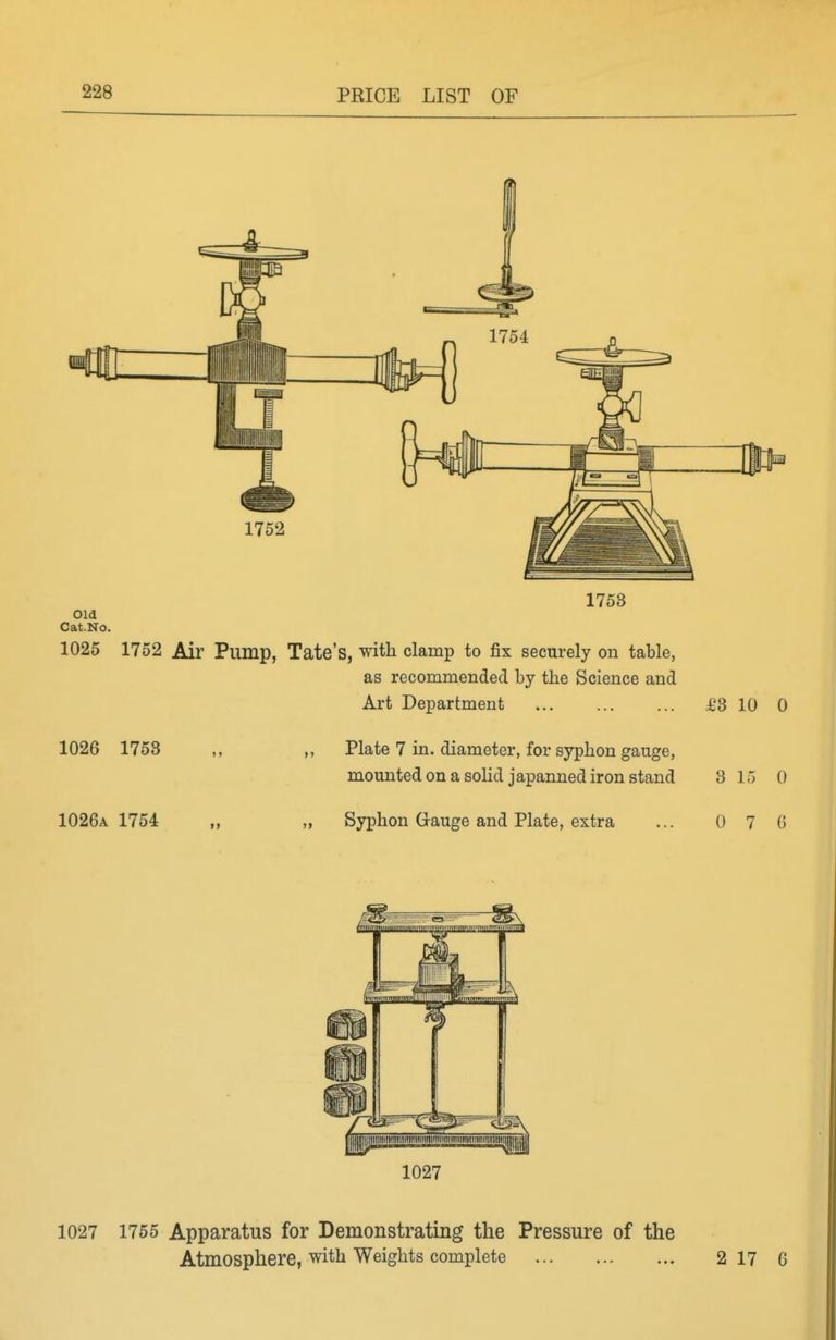 Tate's double acting vacuum pump by Townson and Mercer, of London. For Sale at 1stDibs