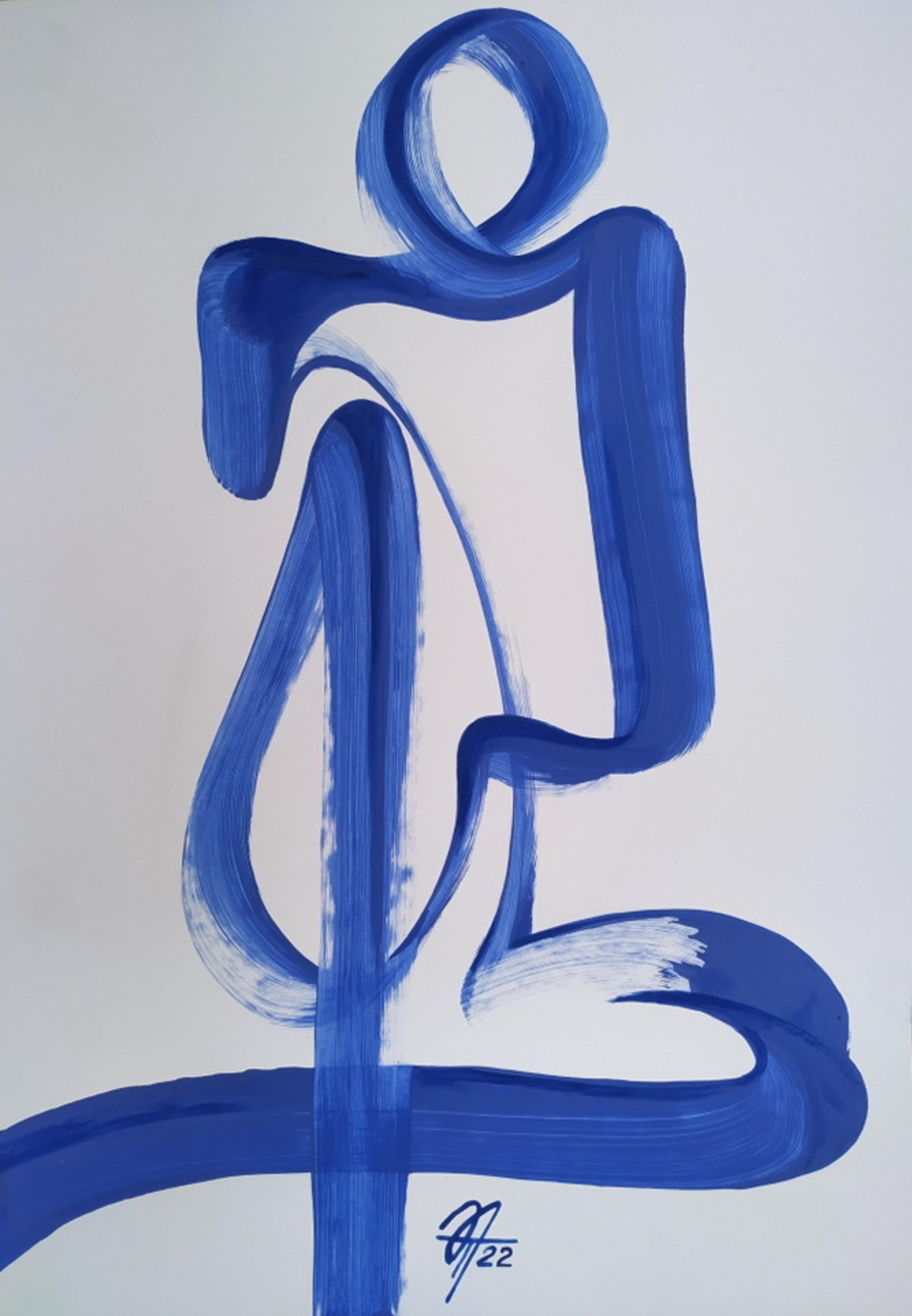 Tatiana Nega - Line people, 42x30cm For Sale at 1stDibs