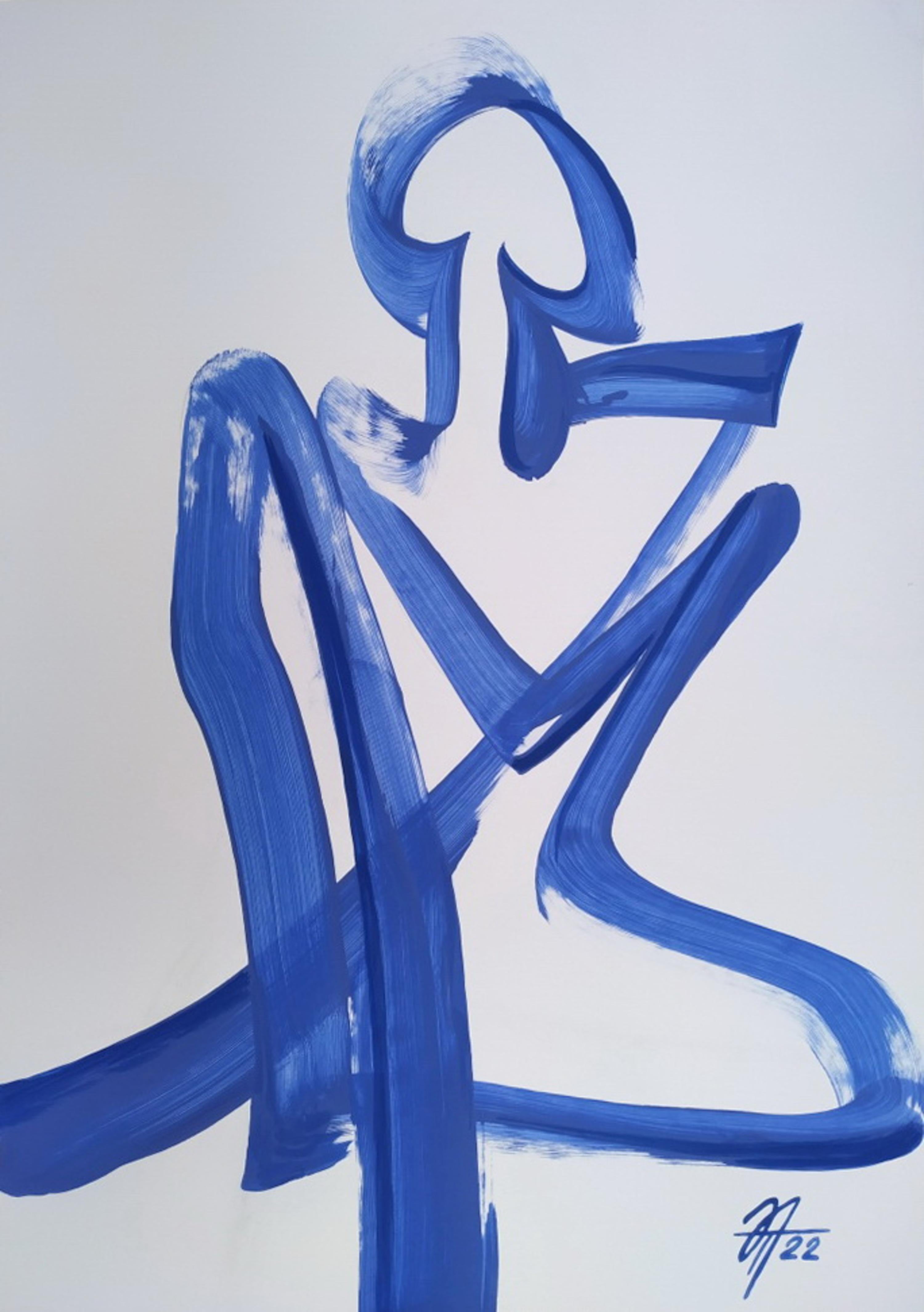 Tatiana Nega - Line people, 42x30cm For Sale at 1stDibs