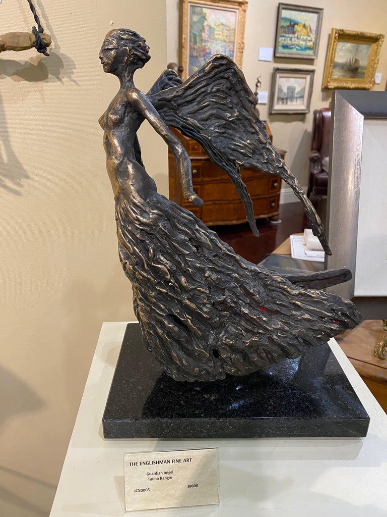 Tauno Kangro - The Guardian Angel - bronze sculpture For Sale at 1stDibs