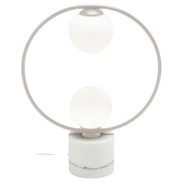 Taupe Loop Table II Lamp with Marble Base by Dooq For Sale at 1stDibs