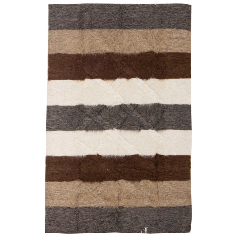 Taurus Collection Modern Striped Goat Hair Rug by Doris Leslie Blau For ...
