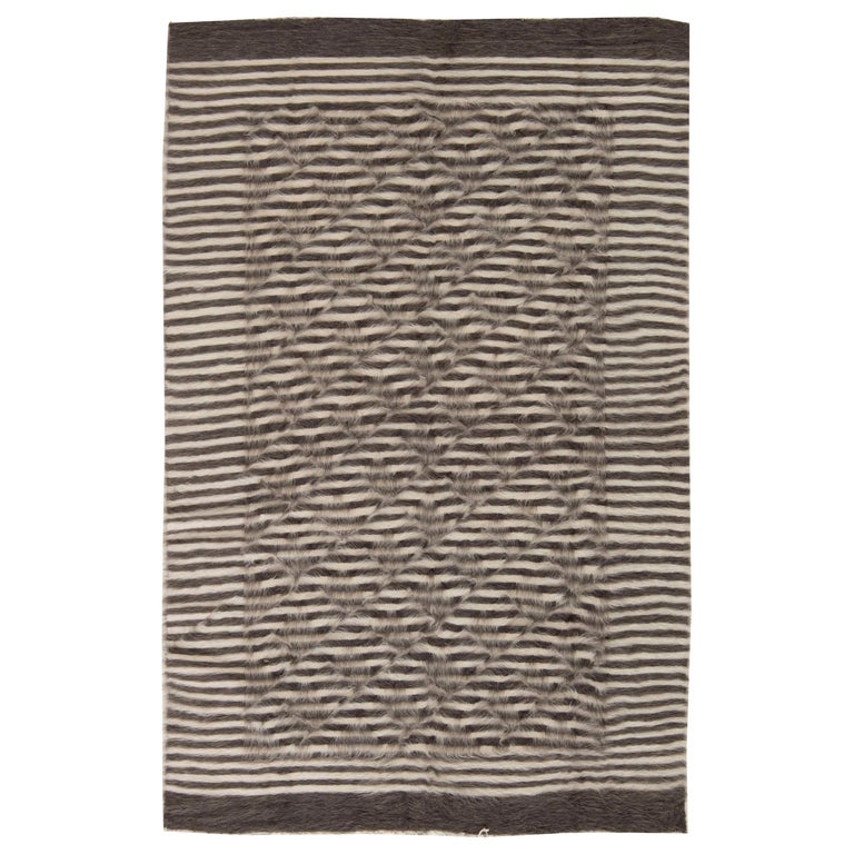 Taurus Collection Modern Striped Goat Hair Rug by Doris Leslie Blau For ...