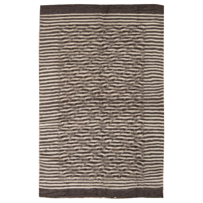 Taurus Collection Modern Striped Goat Hair Rug by Doris Leslie Blau For ...