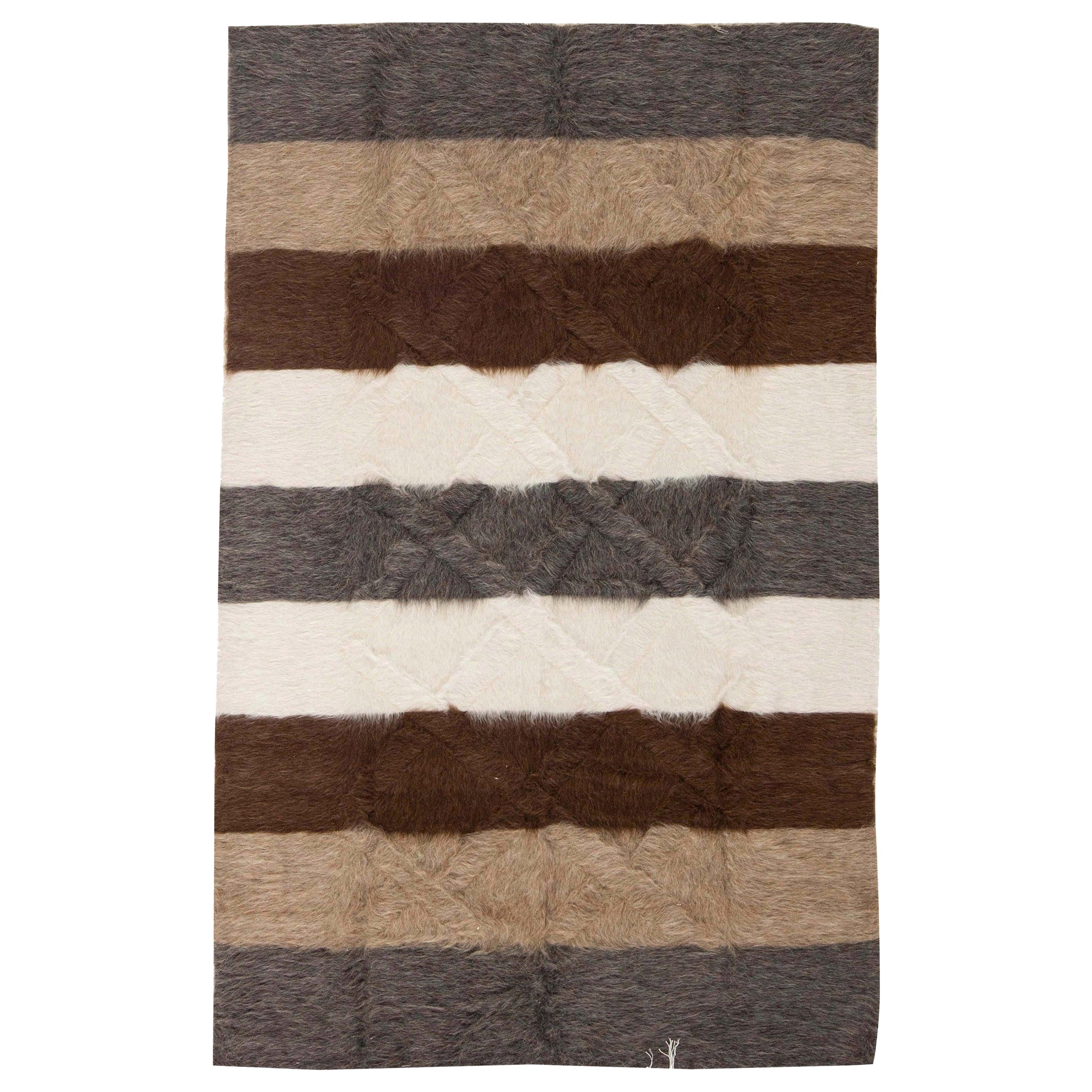 Taurus Collection Modern Striped Goat Hair Rug by Doris Leslie Blau For ...