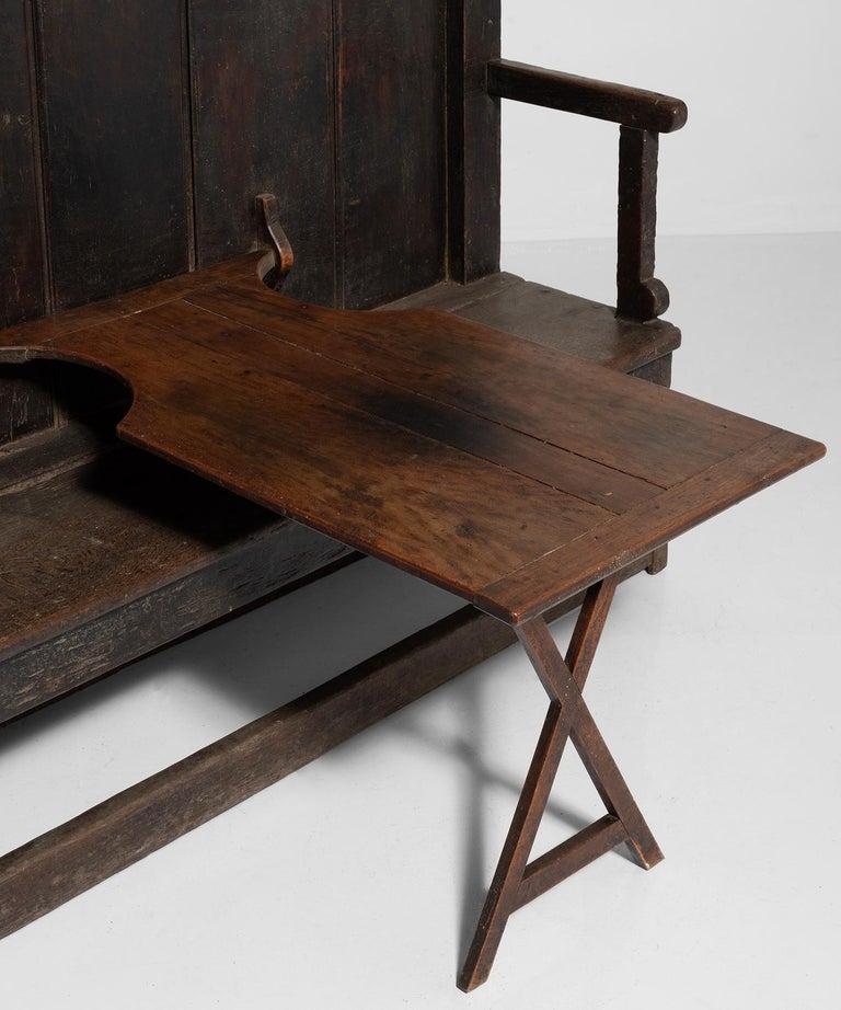 Tavern Settle with Table, England, 19th Century at 1stDibs
