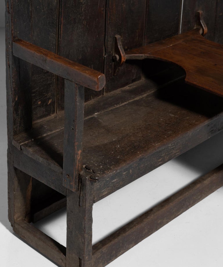 Tavern Settle with Table, England, 19th Century at 1stDibs