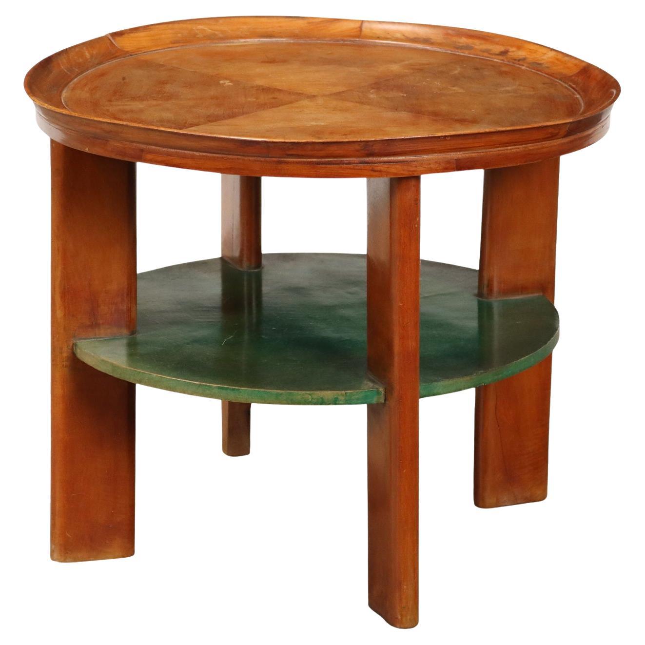 Stained beech and walnut center table, 1940s-50s For Sale at 1stDibs